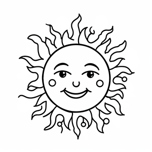 Free Sun coloring pages – Coloring corner
