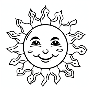 Sun Coloring Pages - Coloring corner