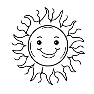 Sun Coloring Pages - Coloring corner