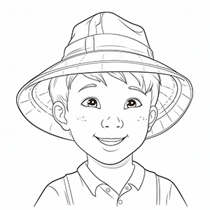 Free Sun hat coloring pages – Coloring corner