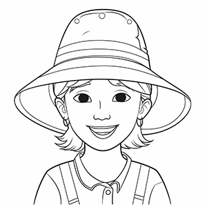 Free Sun hat coloring pages – Coloring corner