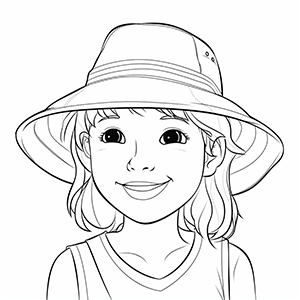 Free Sun hat coloring pages – Coloring corner