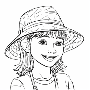 Free Sun hat coloring pages – Coloring corner