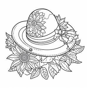 Free Sun hat coloring pages – Coloring corner