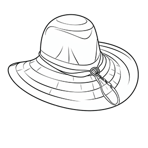 Free Sun hat coloring pages – Coloring corner