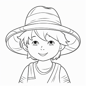 Free Sun hat coloring pages – Coloring corner