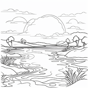 Free Sunset coloring pages – Coloring corner