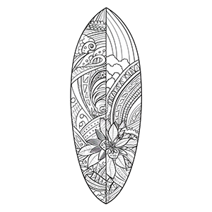 Free Surfboard coloring pages – Coloring corner