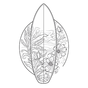 Free Surfboard coloring pages – Coloring corner