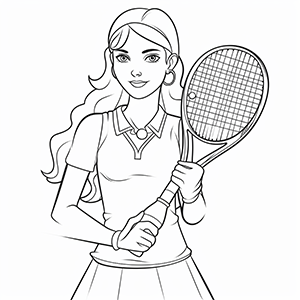 Free Tennis Coloring Pages – Coloring corner