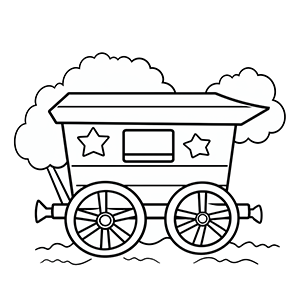 Free Wagon coloring pages – Coloring corner