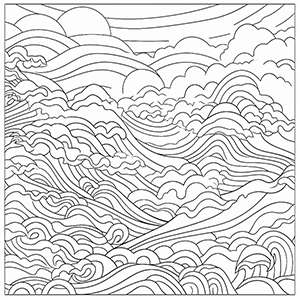 Free Waves Coloring Pages – Coloring corner