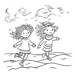 Free Windy day coloring pages – Coloring corner