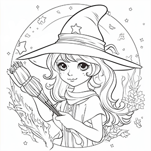 20+ Free Witch coloring pages – Coloring corner