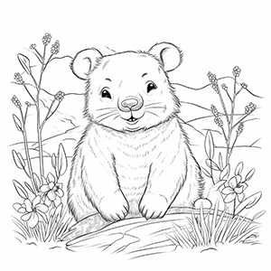 Wombat coloring pages – Coloring corner
