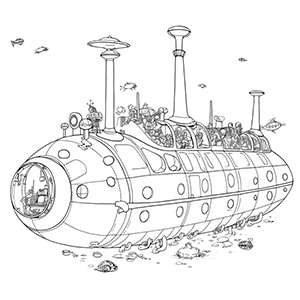 Free Submarine coloring pages – Coloring corner