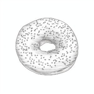 Free 🥯 Bagel with Cream Cheese coloring pages – Coloring corner