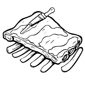 BBQ Ribs coloring page – Coloring corner