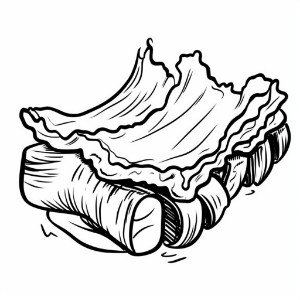 BBQ Ribs coloring page – Coloring corner