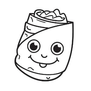 Burrito coloring page – Coloring corner