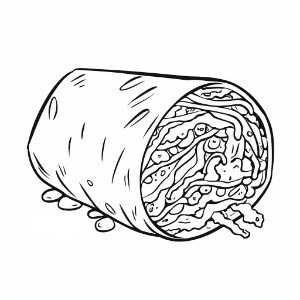 Burrito coloring page – Coloring corner
