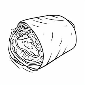 Free 🌯 Burrito coloring pages – Coloring corner