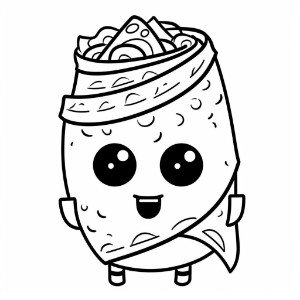Burrito coloring page – Coloring corner