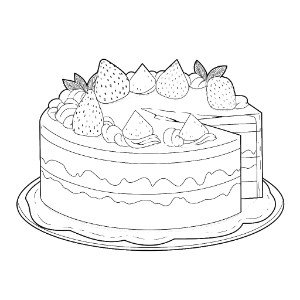 Free 🍰 Cake coloring pages – Coloring corner