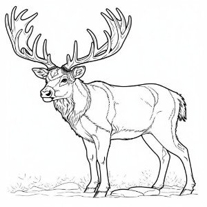 Caribou coloring pages – Coloring corner
