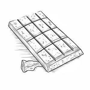 Chocolate bar coloring page – Coloring corner
