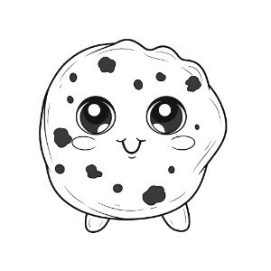Cookie coloring page – Coloring corner