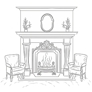 Fireplace coloring pages – Coloring corner