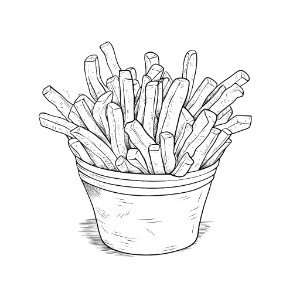 French Fries coloring pages – Coloring corner