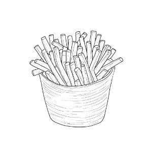 French Fries coloring pages – Coloring corner