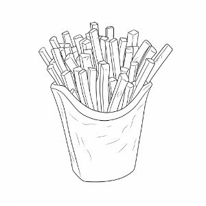 French Fries coloring pages – Coloring corner