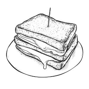 Grilled Cheese Sandwich coloring pages – Coloring corner