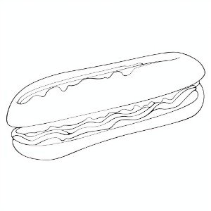 Hot dog coloring page – Coloring corner