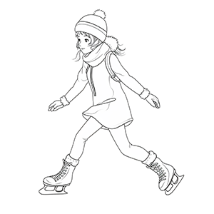 +20 Free Ice skating coloring pages – Coloring corner