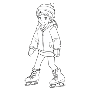 +20 Free Ice skating coloring pages – Coloring corner
