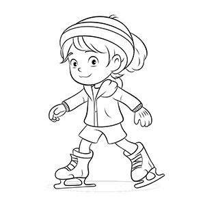 +20 Free Ice skating coloring pages – Coloring corner
