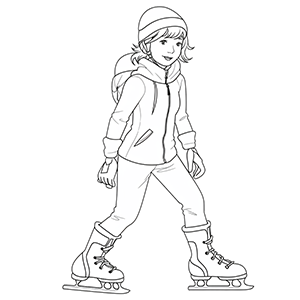 +20 Free Ice skating coloring pages – Coloring corner
