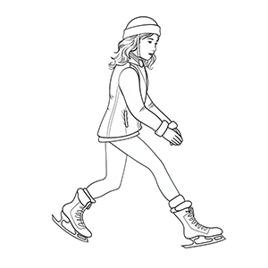 +20 Free Ice skating coloring pages – Coloring corner