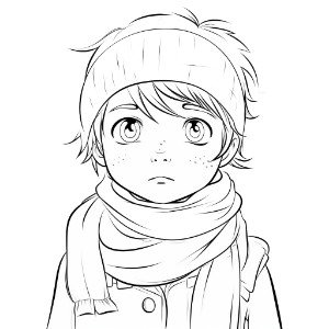 Free 🧣 Scarf coloring pages – Coloring corner