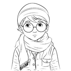 Free 🧣 Scarf coloring pages – Coloring corner