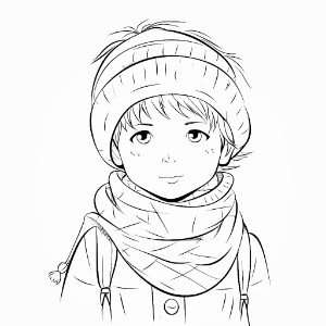 Free 🧣 Scarf coloring pages – Coloring corner