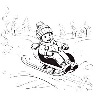Free 🛷 Sled coloring pages – Coloring corner