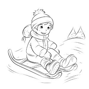 Free 🛷 Sled coloring pages – Coloring corner