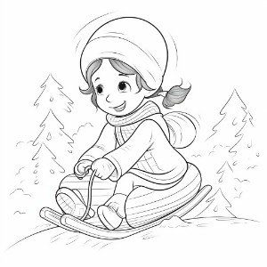 Free 🛷 Sled coloring pages – Coloring corner