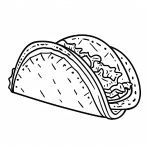 Free 🌮 Tacos coloring pages – Coloring corner