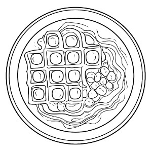 Free 🧇 Waffles coloring pages – Coloring corner